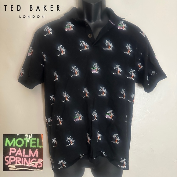 Ted Baker | Shirts | Ted Baker Motel Palm Springs Polo 2 Armpit To ...